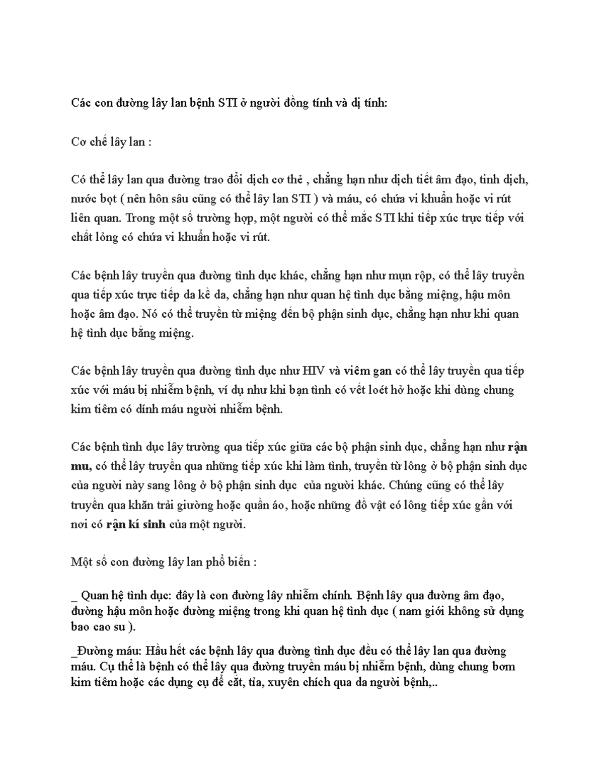 Châu Nguyễn Bảo Duy-conđườnglây STI-v3 - Các con đường lây lan bệnh STI ...