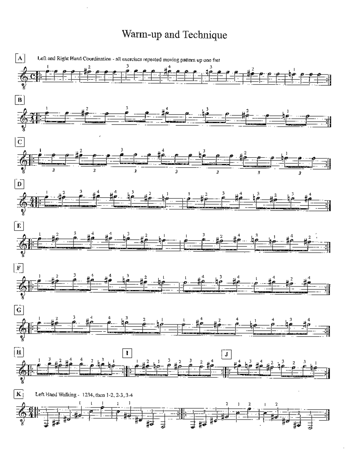 Guitar Warm-Ups and Technique - Studocu