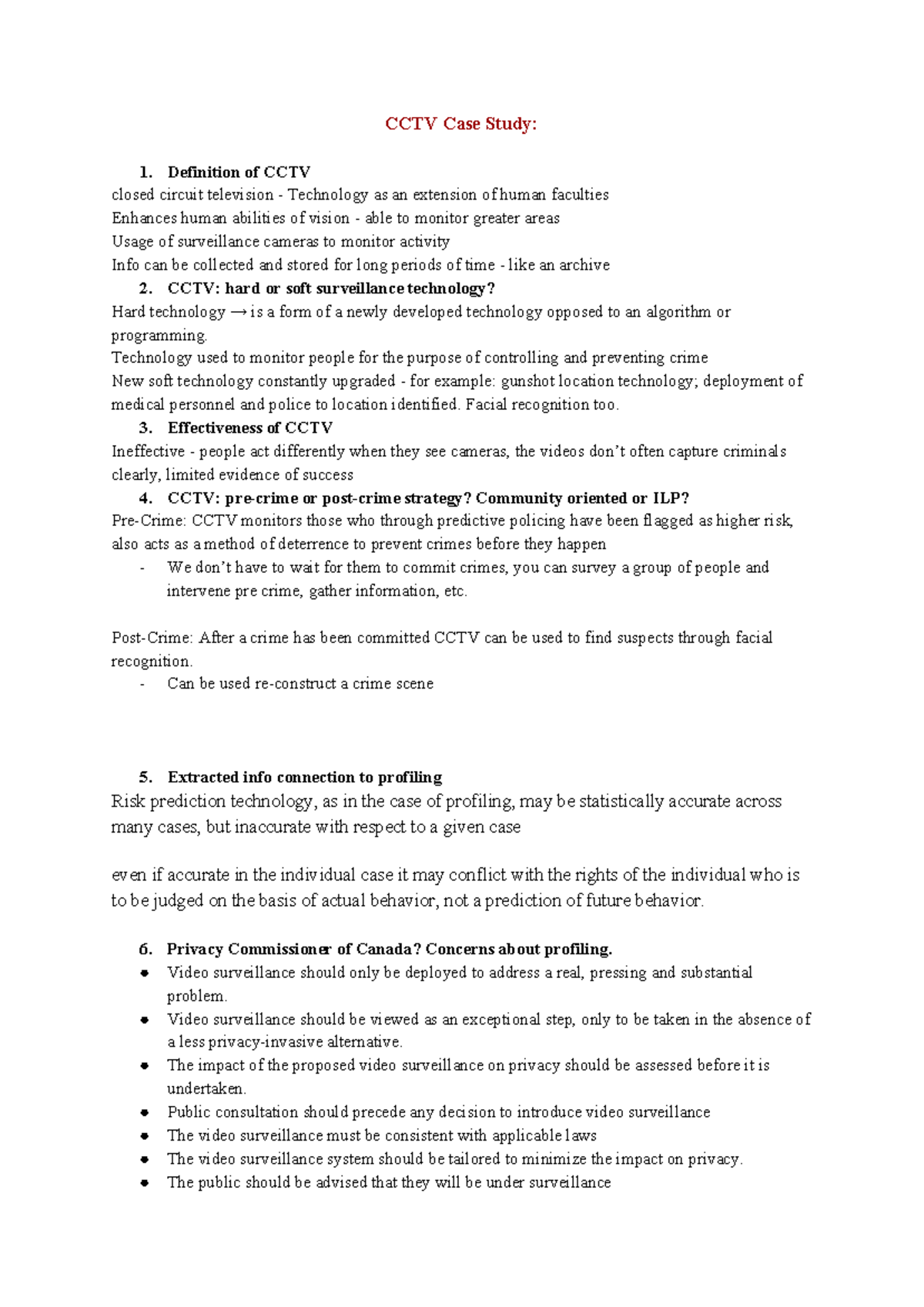 CCTV - in class assignment - CCTV Case Study: Definition of CCTV closed ...
