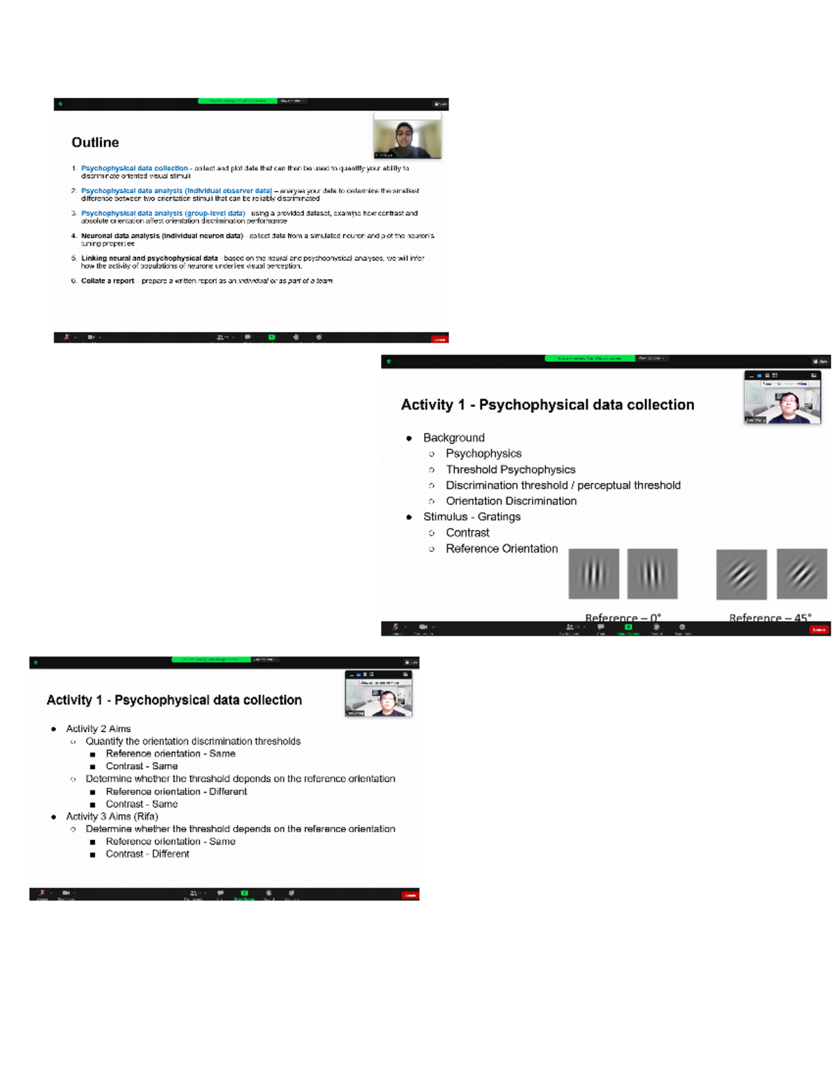 Neuroscience lab - E. distracted or didn’t know what you were doing ...