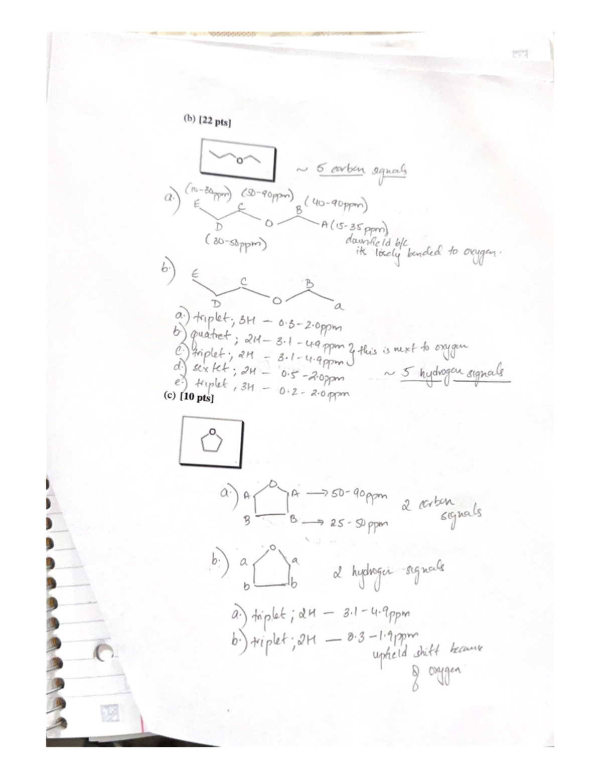 NMR Worksheet - CHE 231 - Studocu