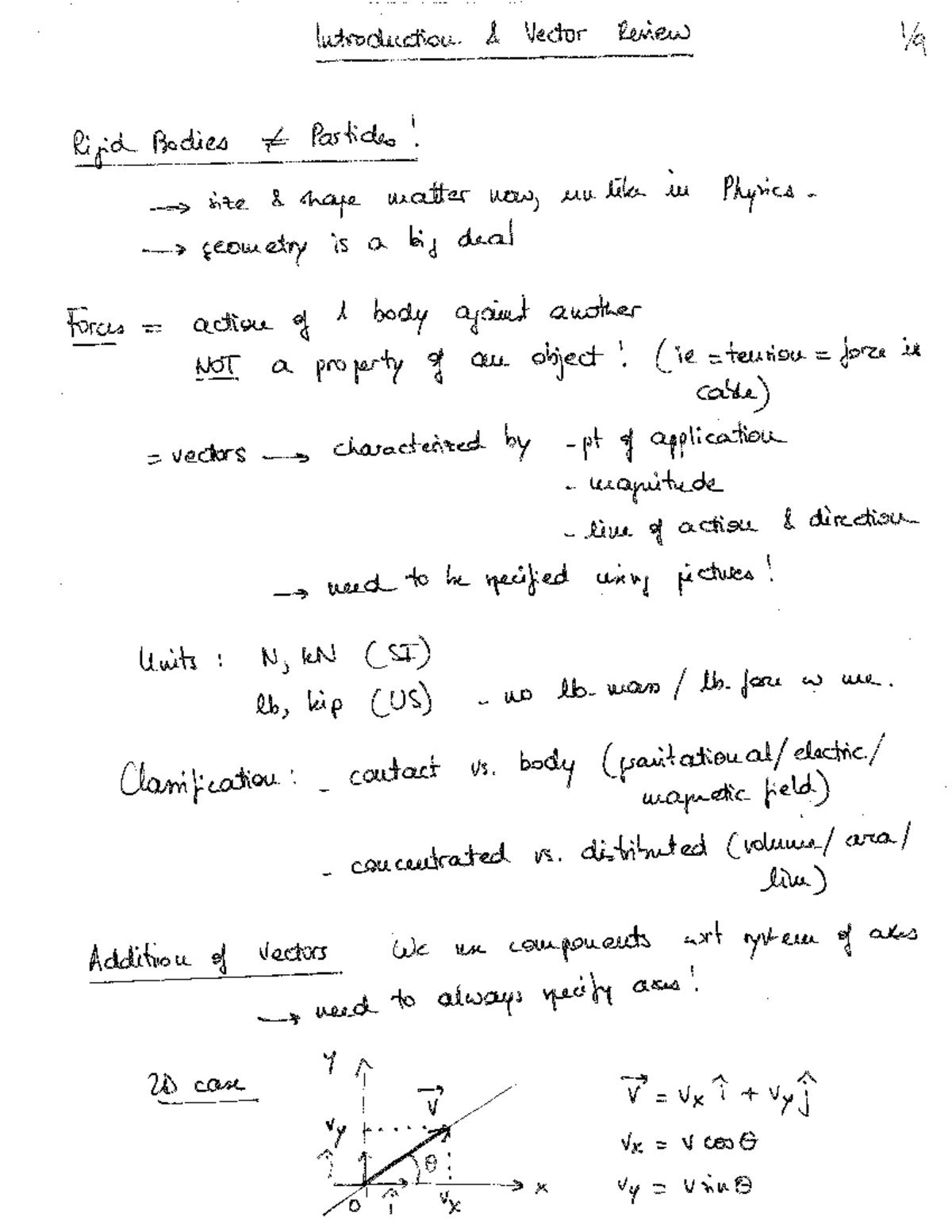 Vector review - Exam Practice - COE 2001 - Studocu