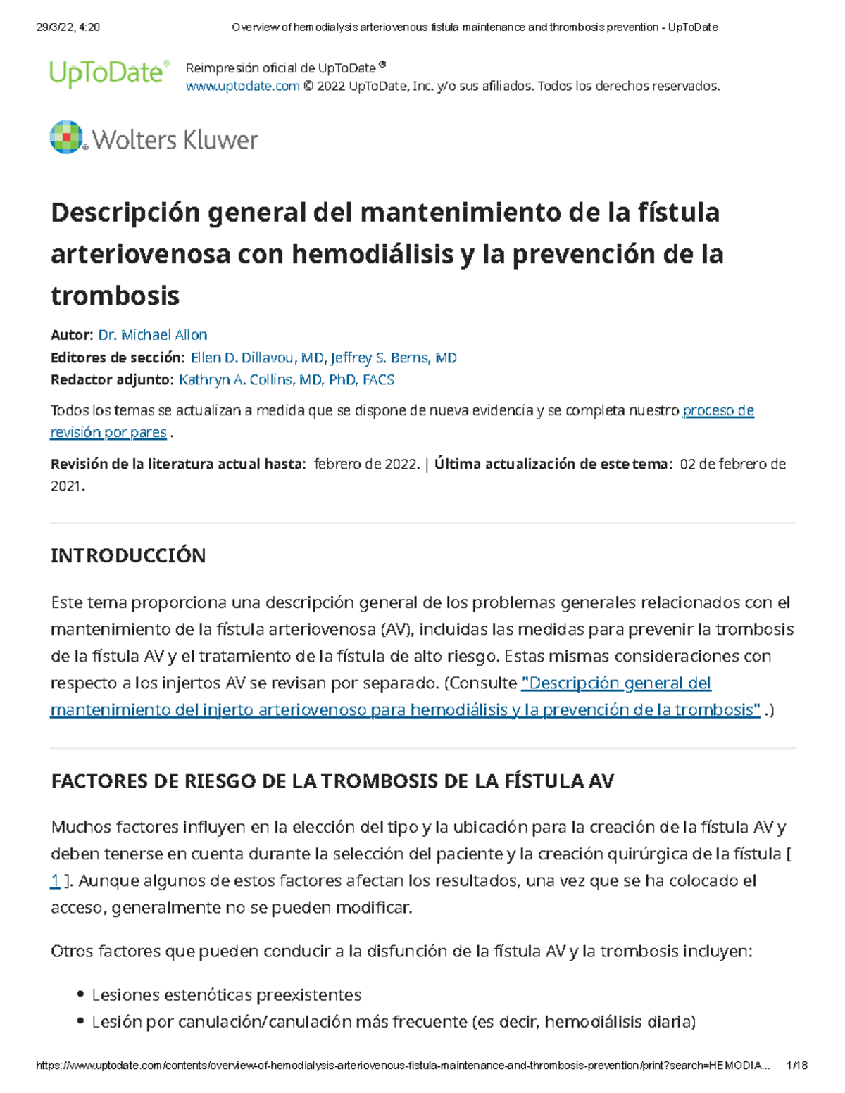 Descripcion General DE Mantenimiento DE FAVI - - Studocu