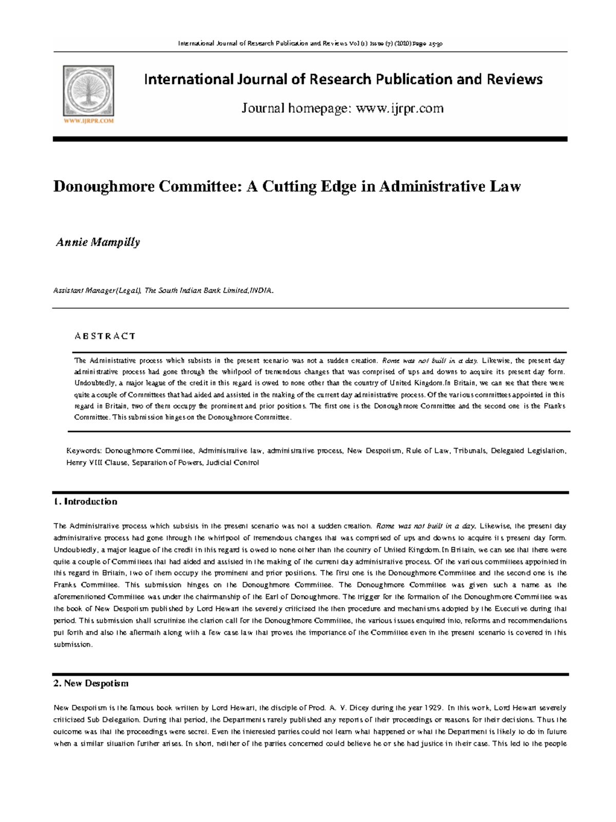 Ijrpr 060 - Notes - International Journal of Research Publication and ...