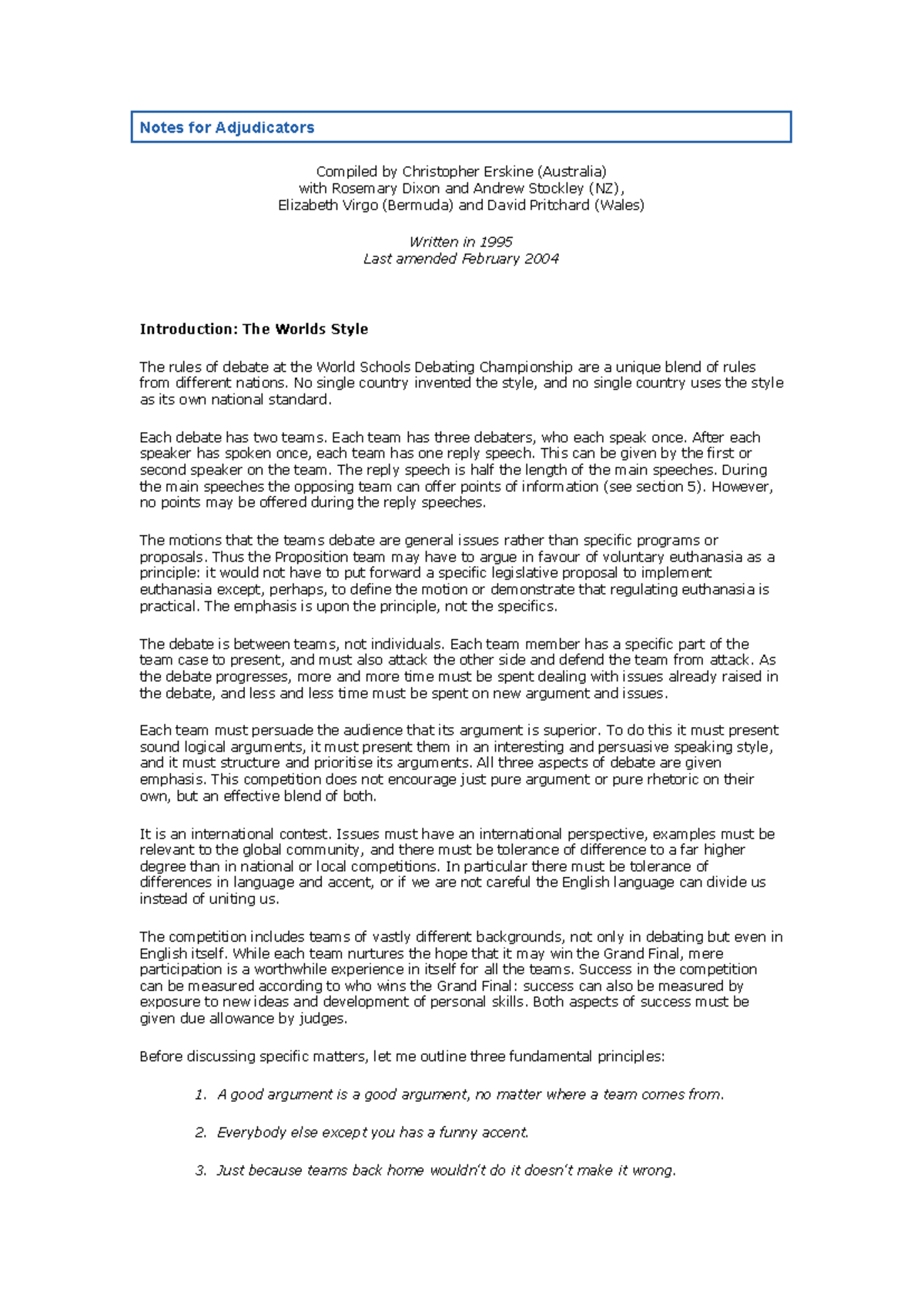 Notes adjudicators - Summary Masters in Physics - Notes for ...