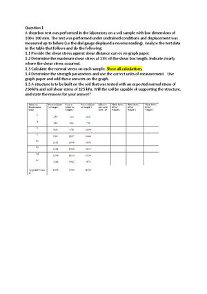 Geotechnical Engineering Final exam - Warning: TT: undefined function ...