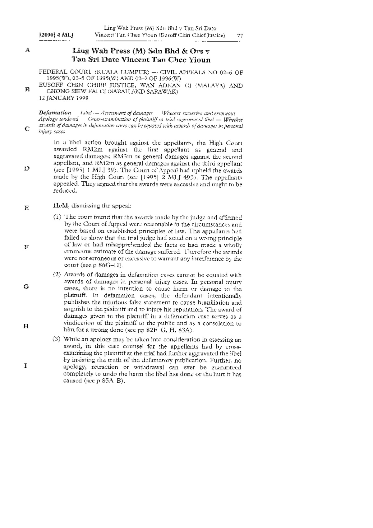 E(1),F(2) - LING WAH Press (M) SDN BHD & ORS v TAN SRI DATO Vincent TAN ...