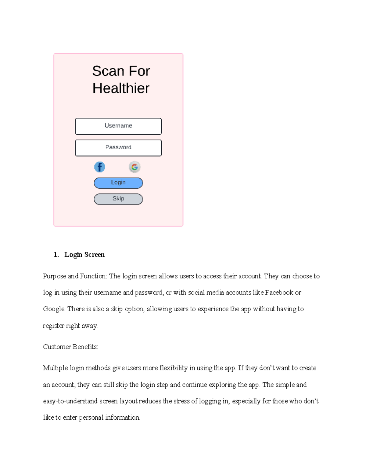 Week4 - this is a asigment - Login Screen Purpose and Function: The ...