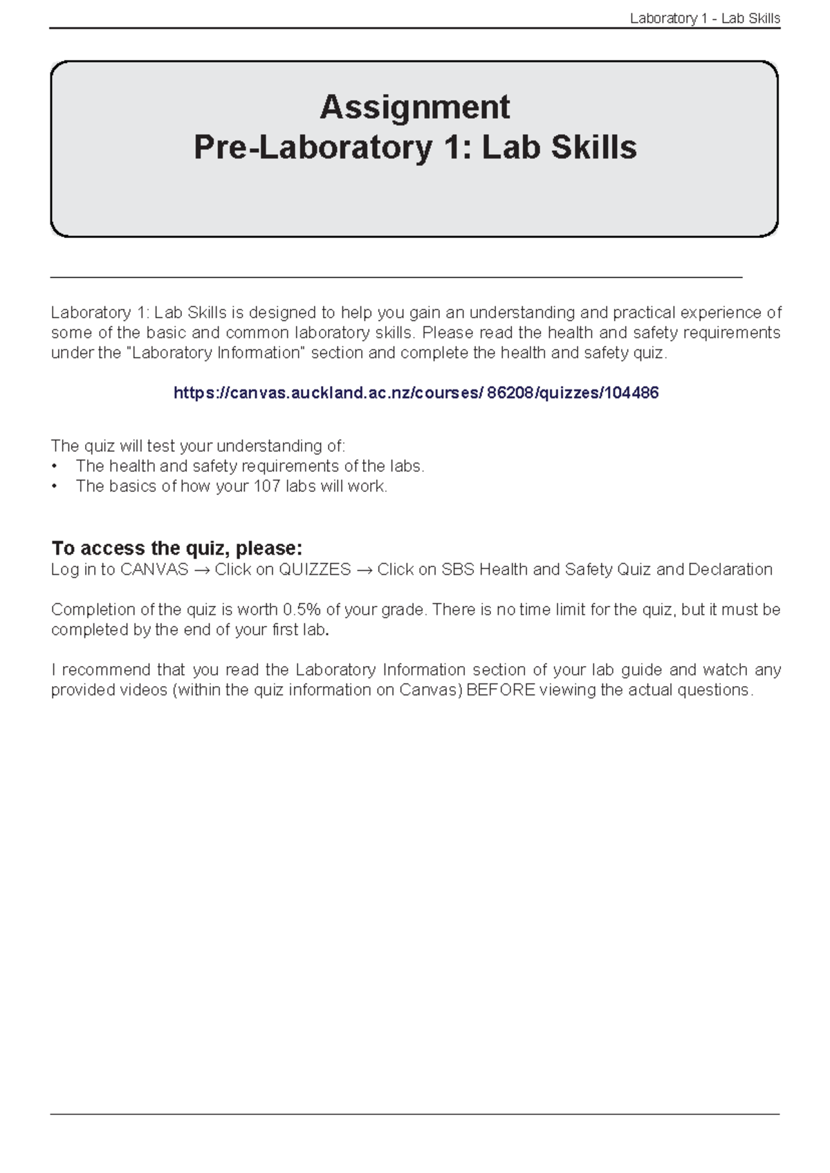 03 Lab 1 2023 - Lab Skills - Laboratory 1: Lab Skills is designed to ...