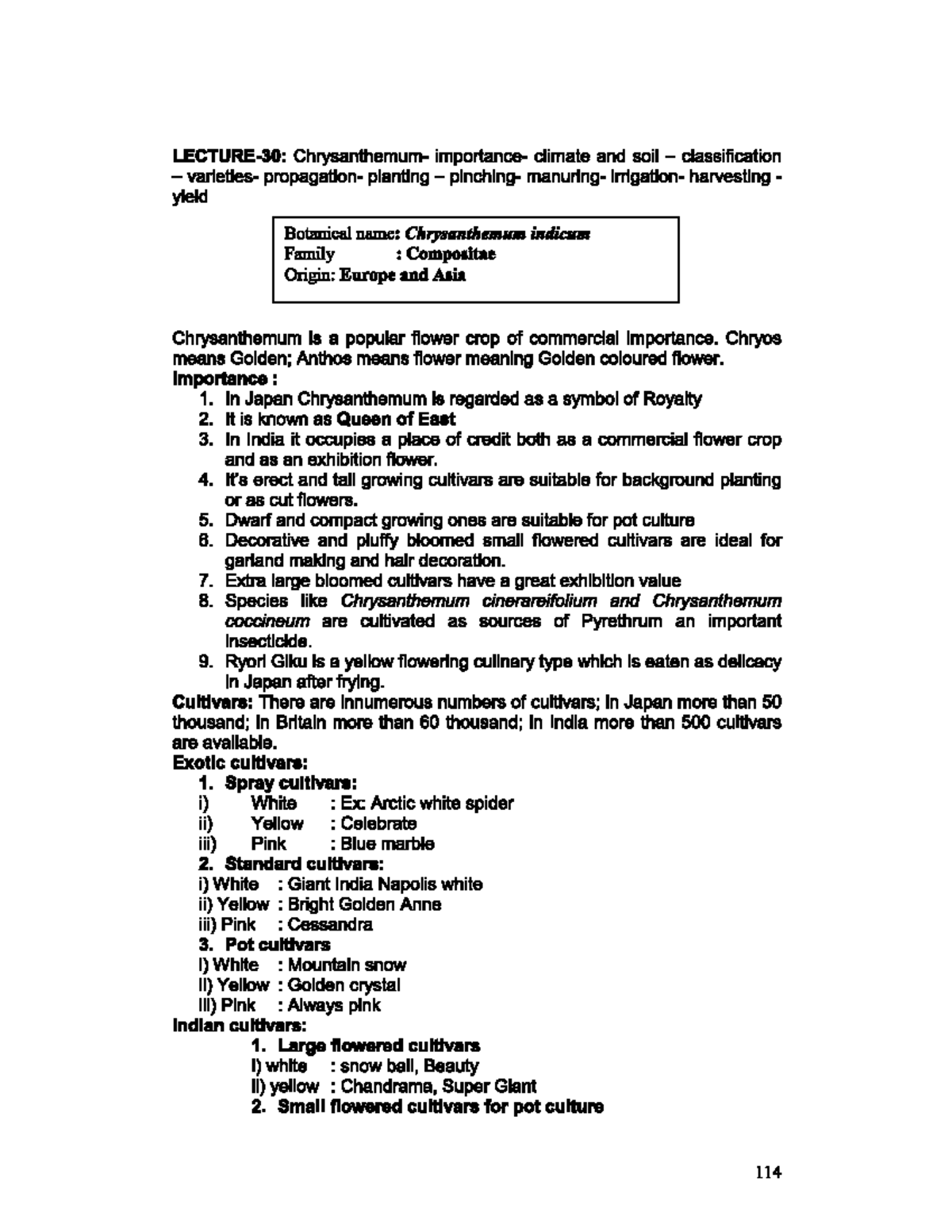 Horti Lecture 30 - horticulture - Studocu