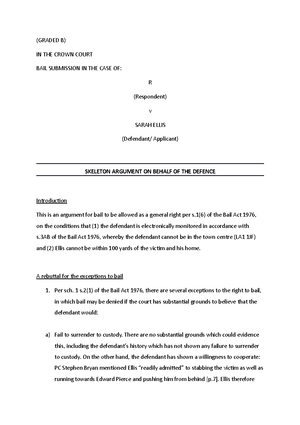 PLEA IN Mitigation Example - IN THE CROWN COURT PLEA IN MITIGATION IN ...