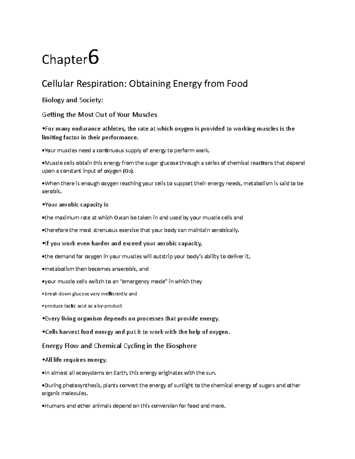 Document 22 - Cellular Respiration: Obtaining Energy from Food ...
