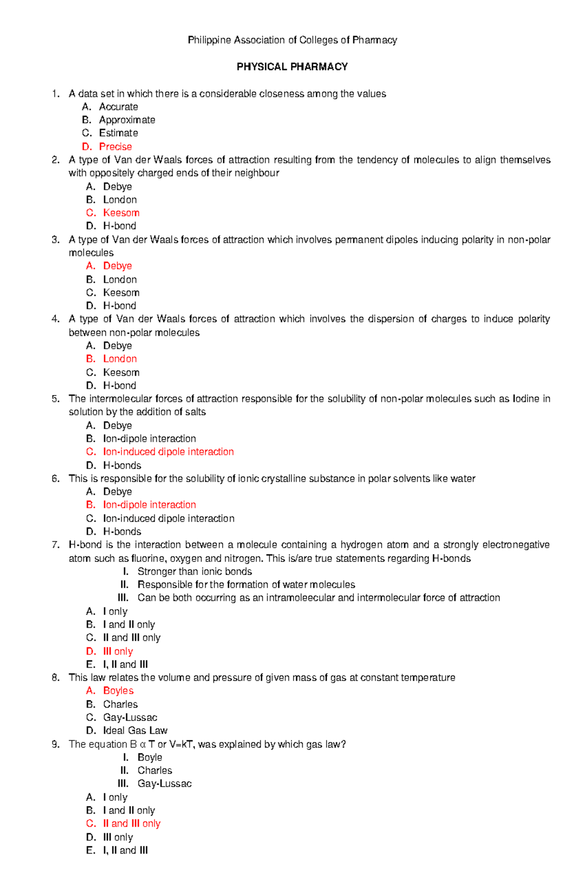 430929369 Physical Pharmacy Answer Key PINK Pacop - Philippine ...