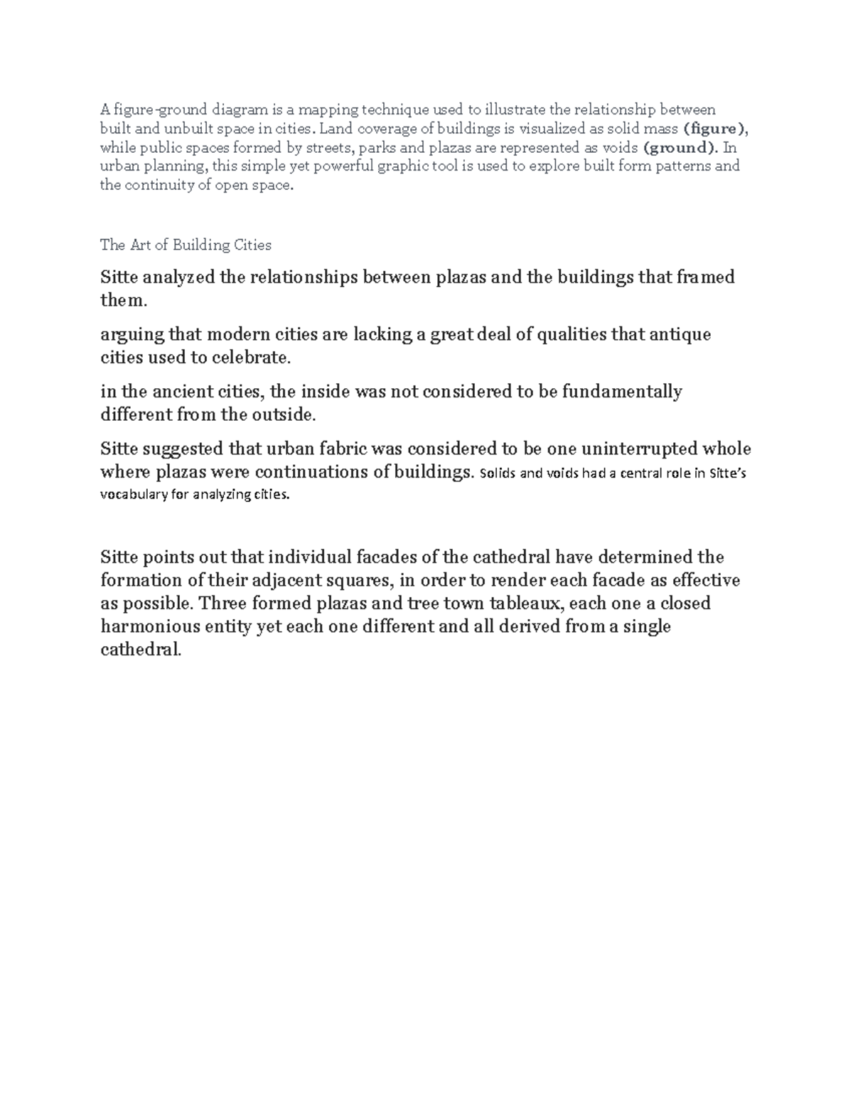 Planning - yeyy - A figure-ground diagram is a mapping technique used ...