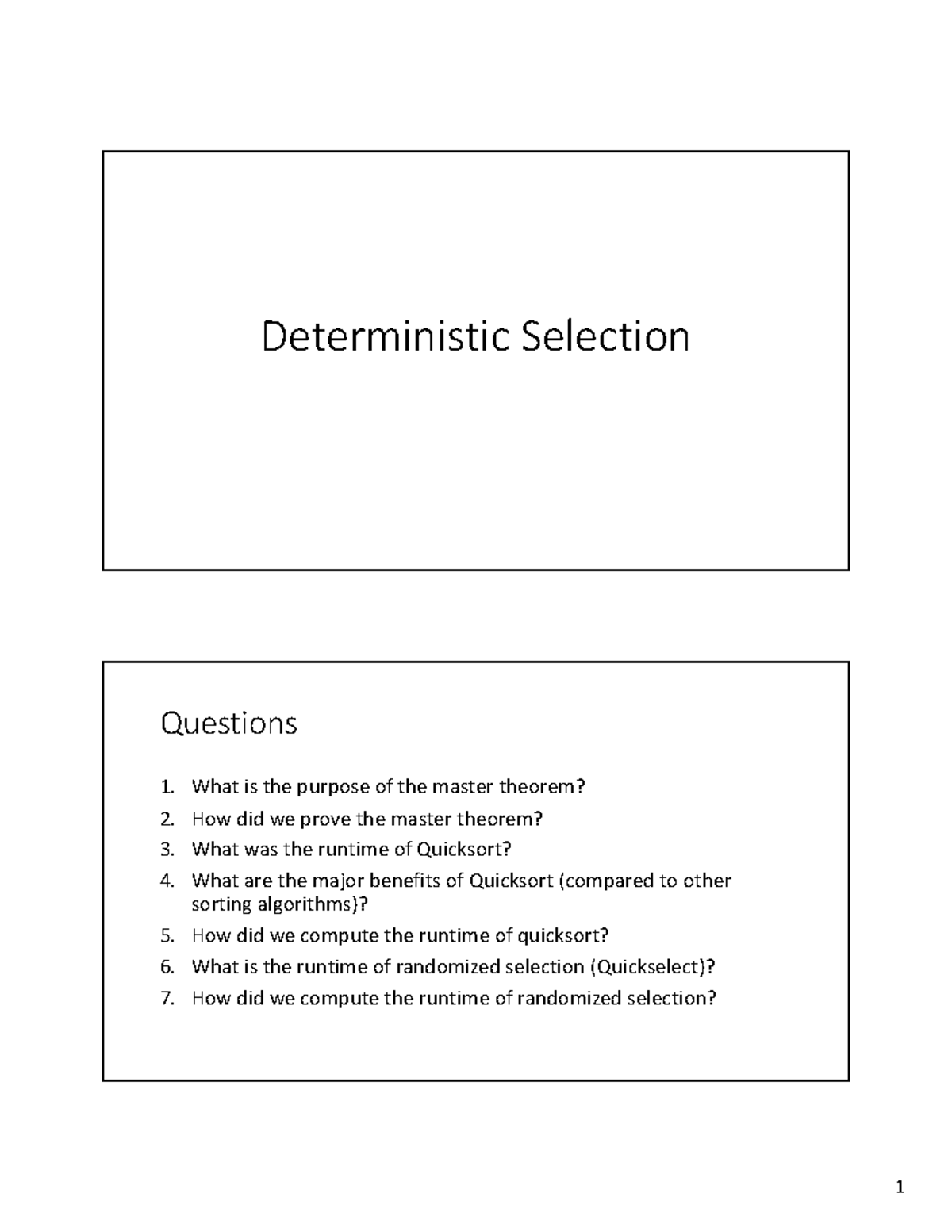 Deterministic Selection Deterministic Selection Questions 1 2 3 4 deterministic-selection-deterministic-selection-questions-1-2-3-4