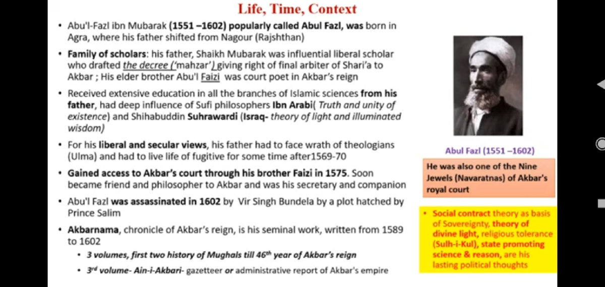 Abul fazl - Amipt - Life, Time, Context "Abu'l-Fazl ibn Mubarak (1551 ...