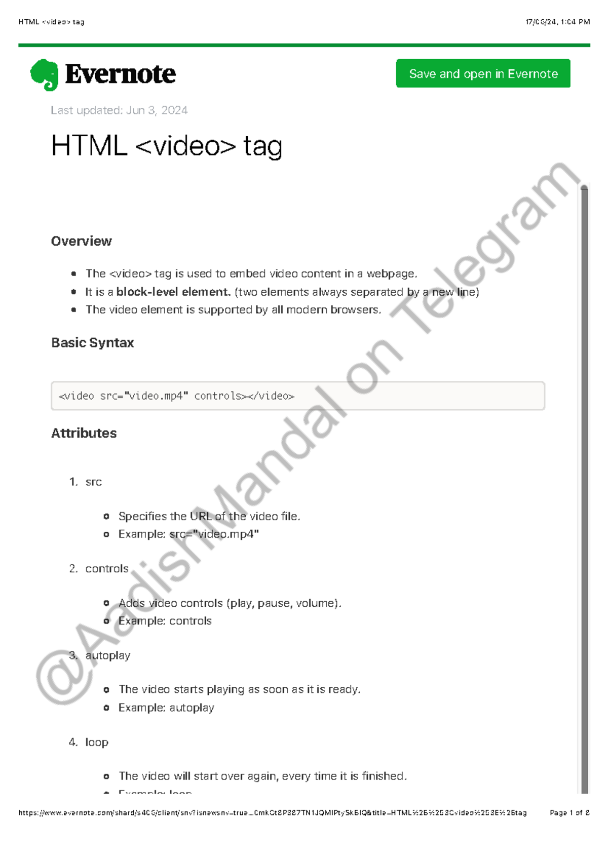 HTML tag watermark - Practice questions - Last updated: Jun 3, 2024 ...