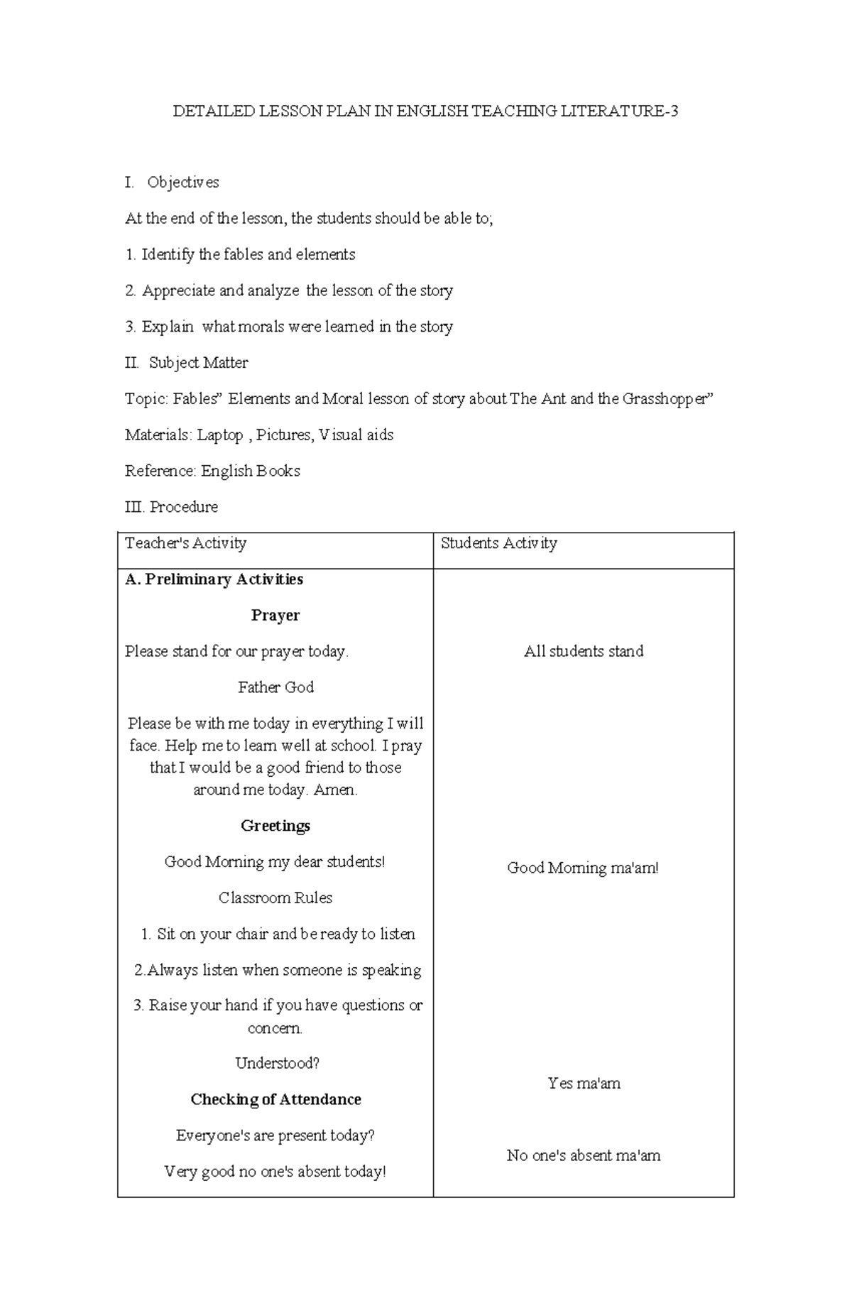 Alarcon Joylyn J - LESSON PLAN - DETAILED LESSON PLAN IN ENGLISH ...