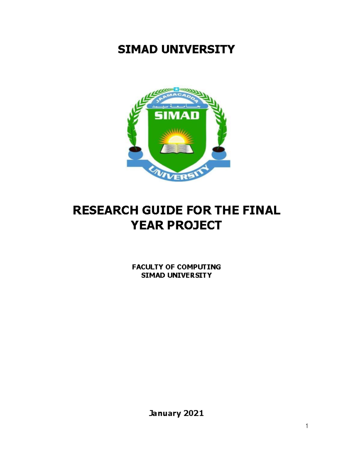 Final Year Project Guide-Faculty of Computing - business administration ...