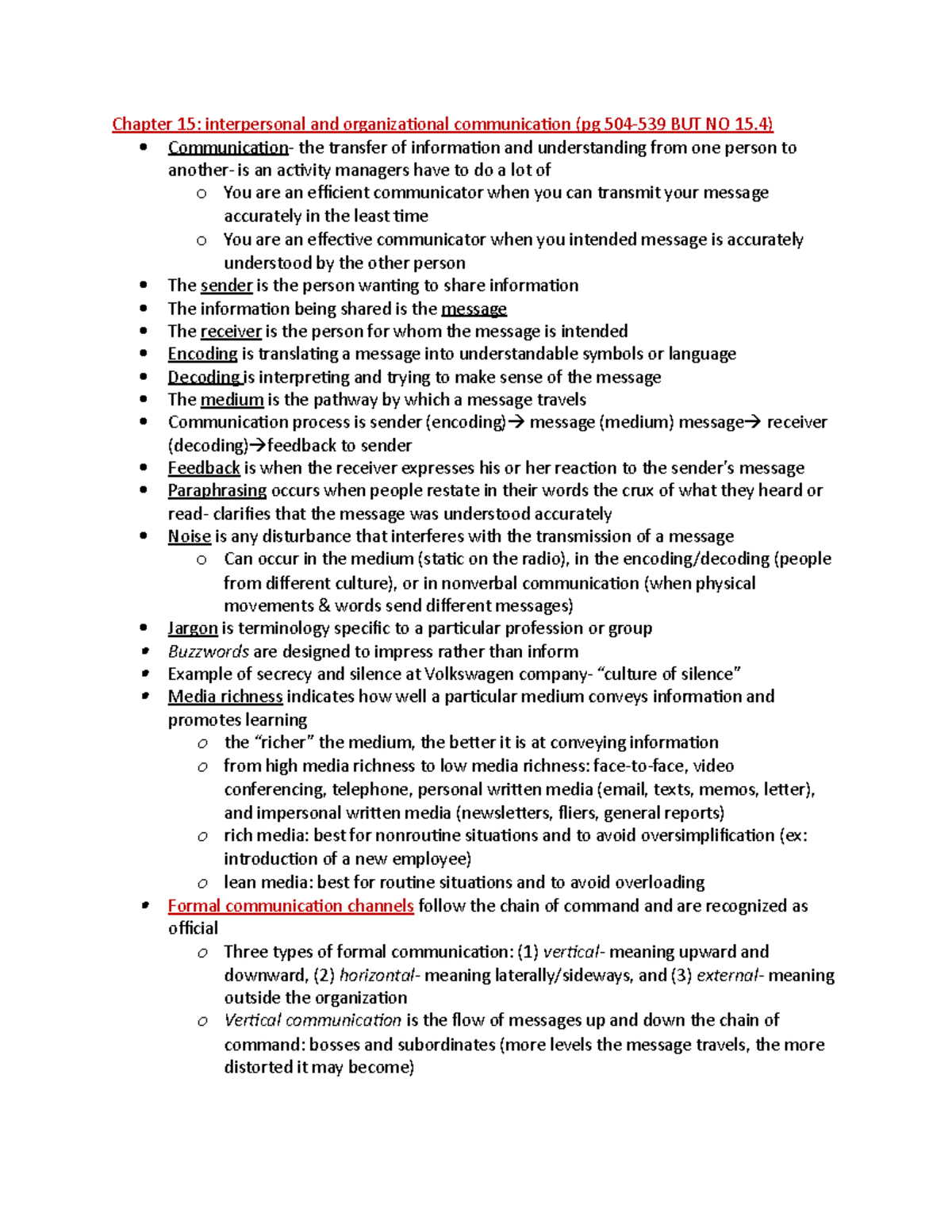 Chapter 15 - Professor Tim Waid's course. In depth book reading ...