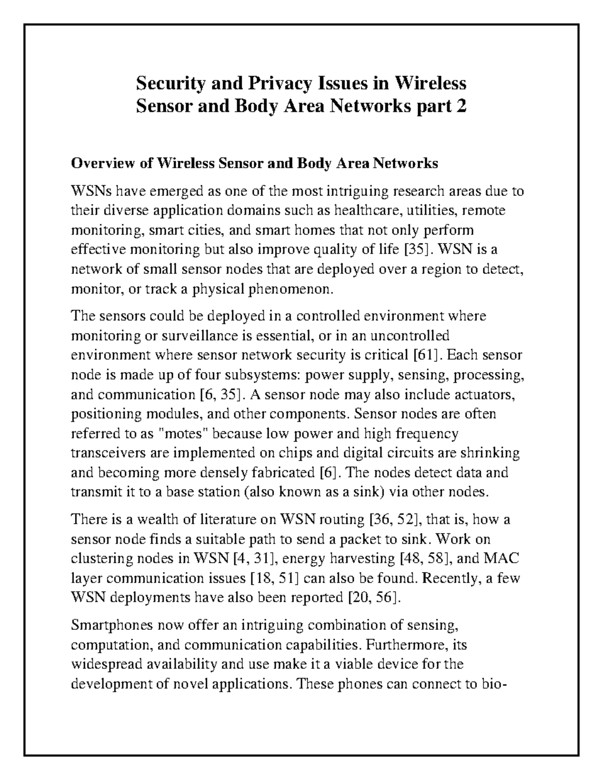 Security and Privacy Issues in Wireless part 2 - Security and Privacy ...