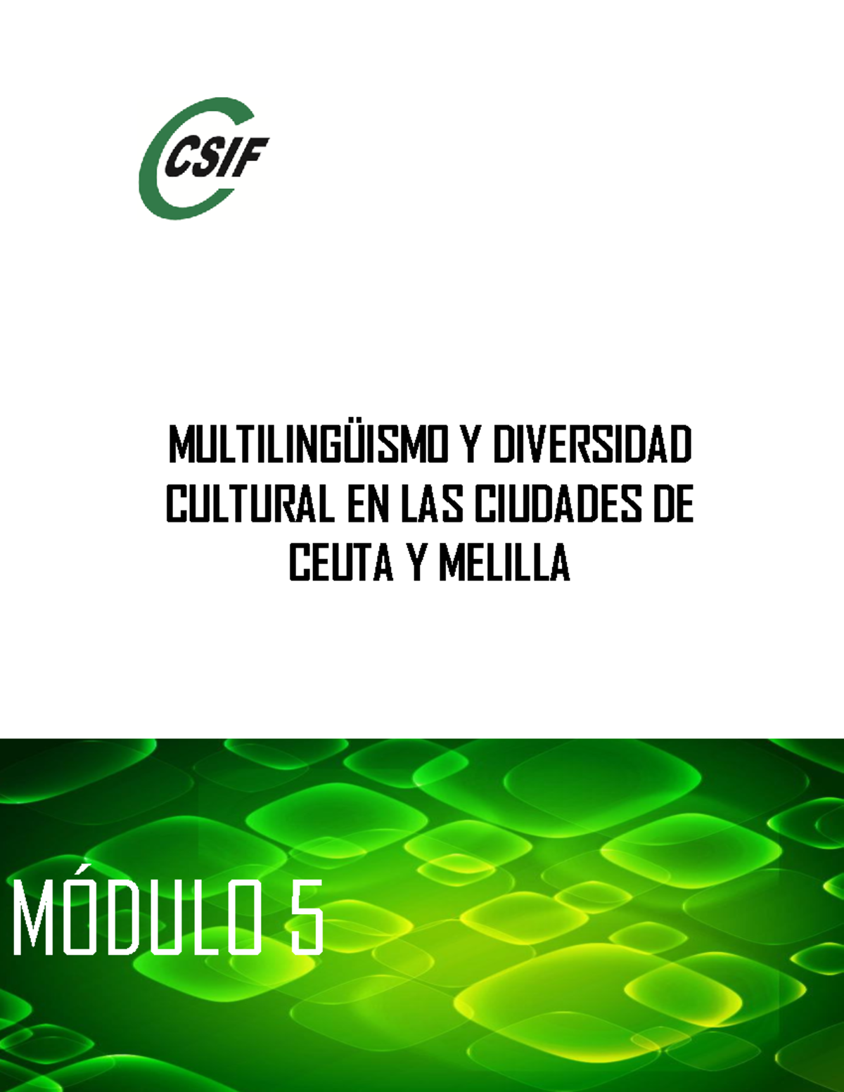 Modulo 5. Multilingüismo 2021 - MULTILING‹ISMO Y DIVERSIDAD CULTURAL EN LAS CIUDADES DE CEUTA Y ...