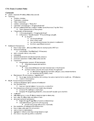 CVA Exam 1 Lecture Notes - CVA Exam 1 Lecture Notes CVA Basic ...