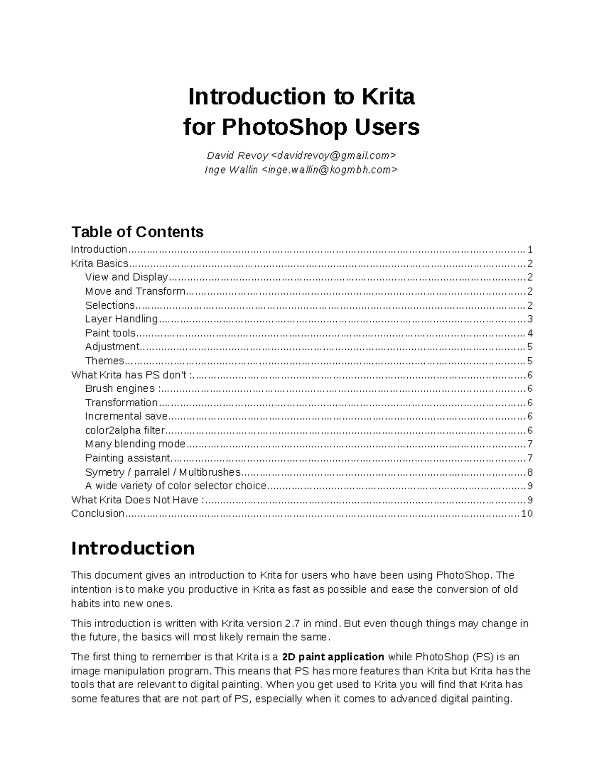 Introductionto Kritaforusercomingfrom Ps - Introduction to Krita for ...