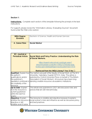 D389 Task 1 Academic Research and Evidence-Based Writing Quota - QUOTA ...