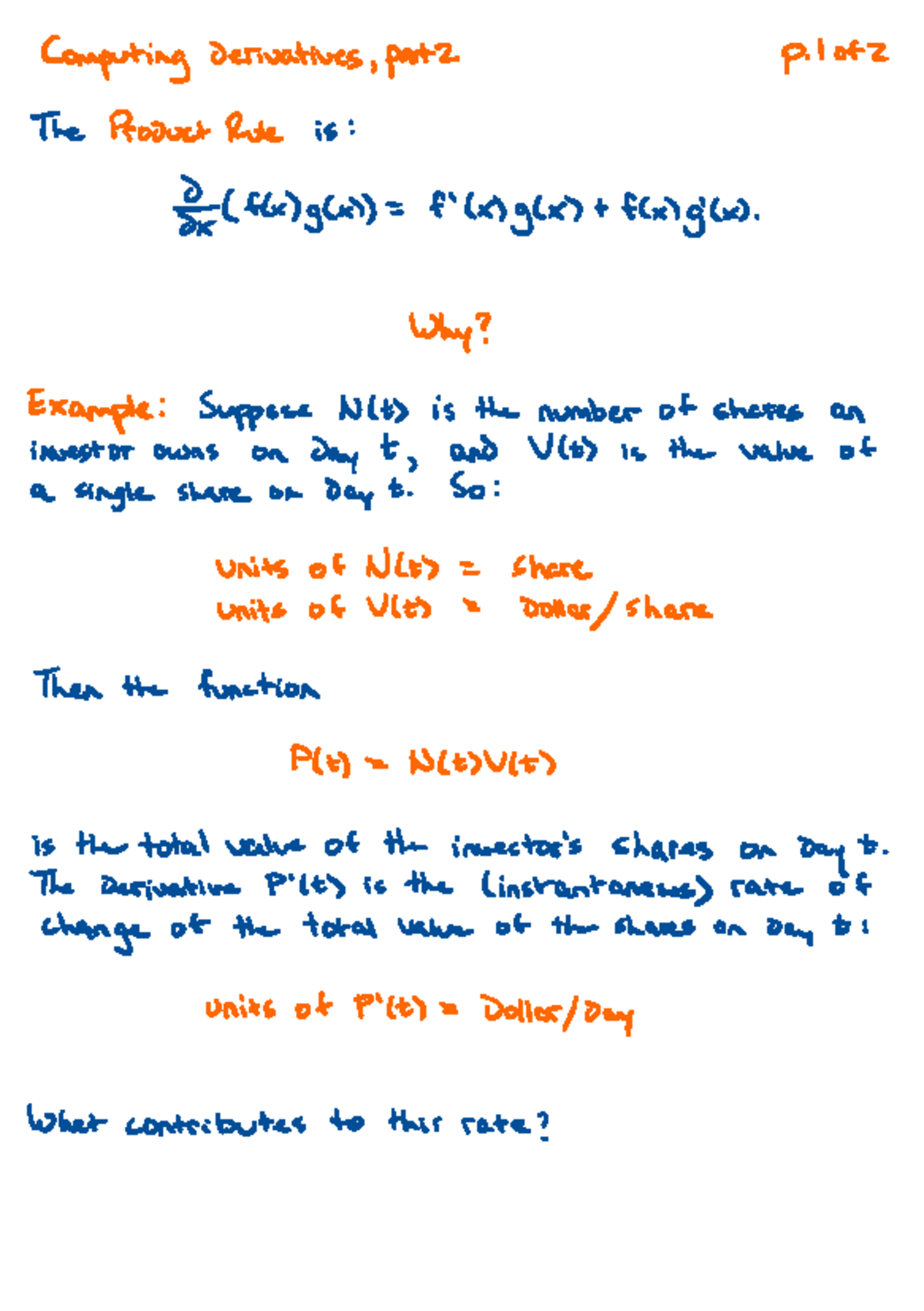 09-26 Computing derivatives, part 2, Notes - Computing derivatives ...