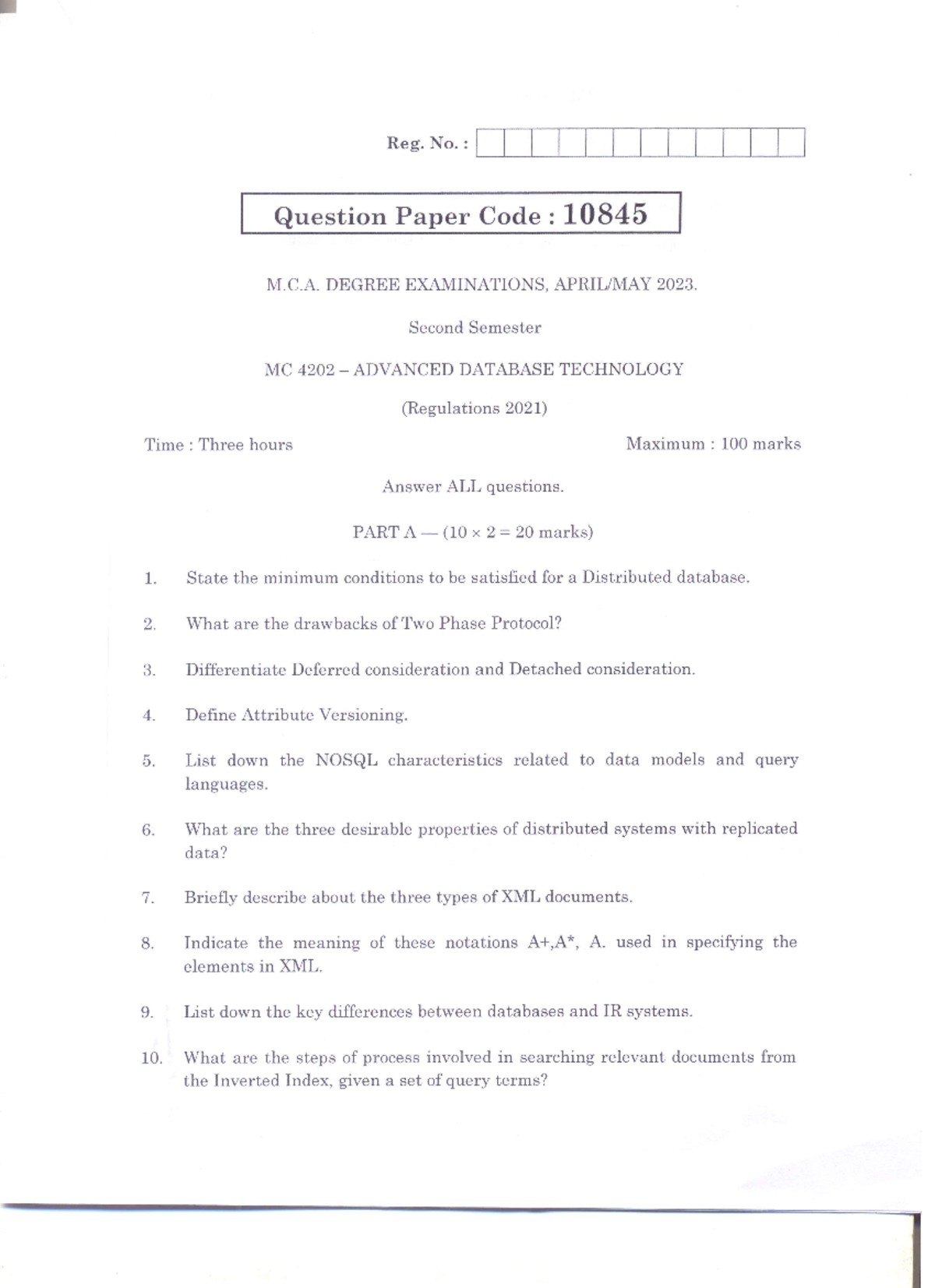 APR-MAY23 - DSAFFDFSDDH HGFJ TGH TRJ Y - Reg. No. : Question Paper Code ...