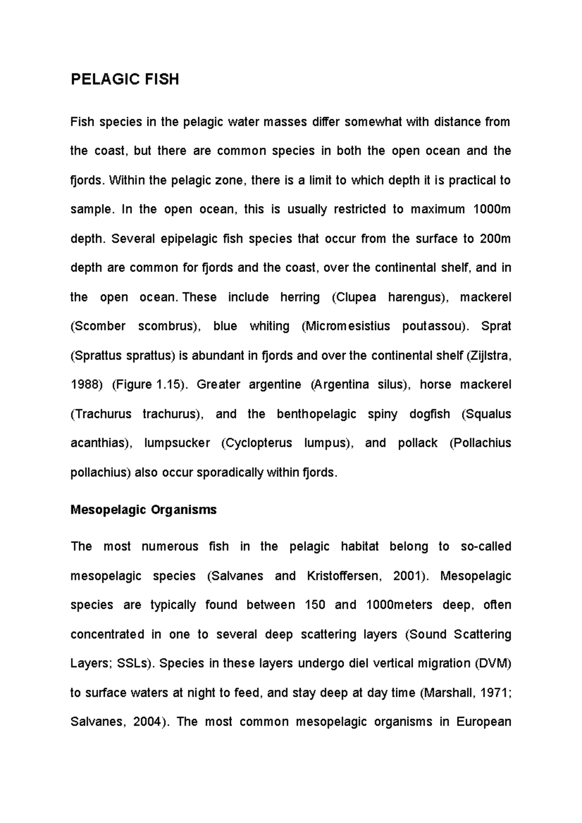 Pelagic FISH - lectures note related to marine ecology - PELAGIC FISH ...