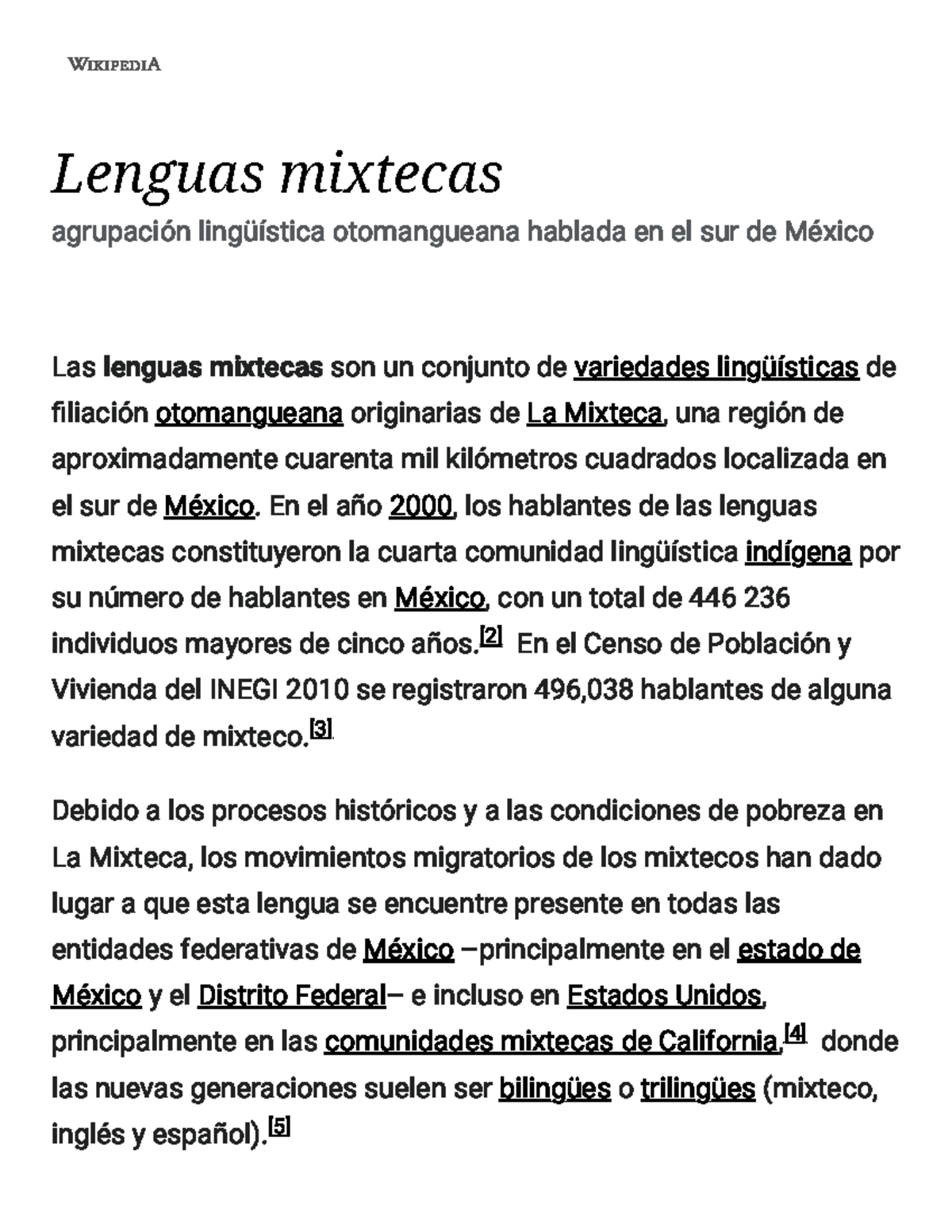 Lenguas mixtecas - Wikipedia, la enciclopedia libre - Lenguas mixtecas ...