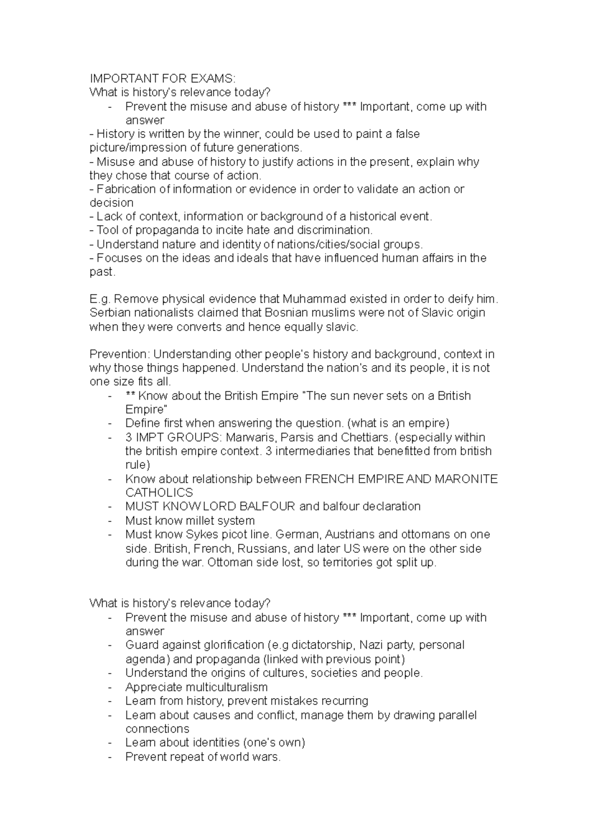 CC107 History - Lecture notes 1-6 - IMPORTANT FOR EXAMS: What is ...