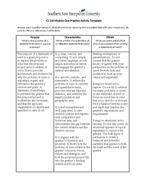 CJ 210 Project - CJ 210 Project Template Grant Proposal Statement of ...