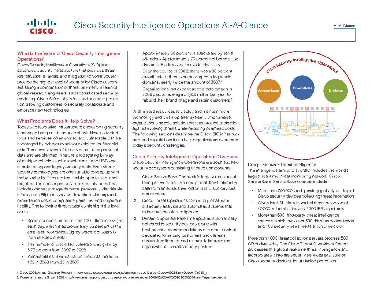CSIO At-a-Glance - it will help you - What Is the Value of Cisco ...