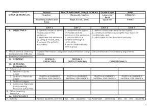 UNIT PLAN First Quarter - UNIT PLAN IN ENGLISH 9 FIRST QUARTER AUGUST ...