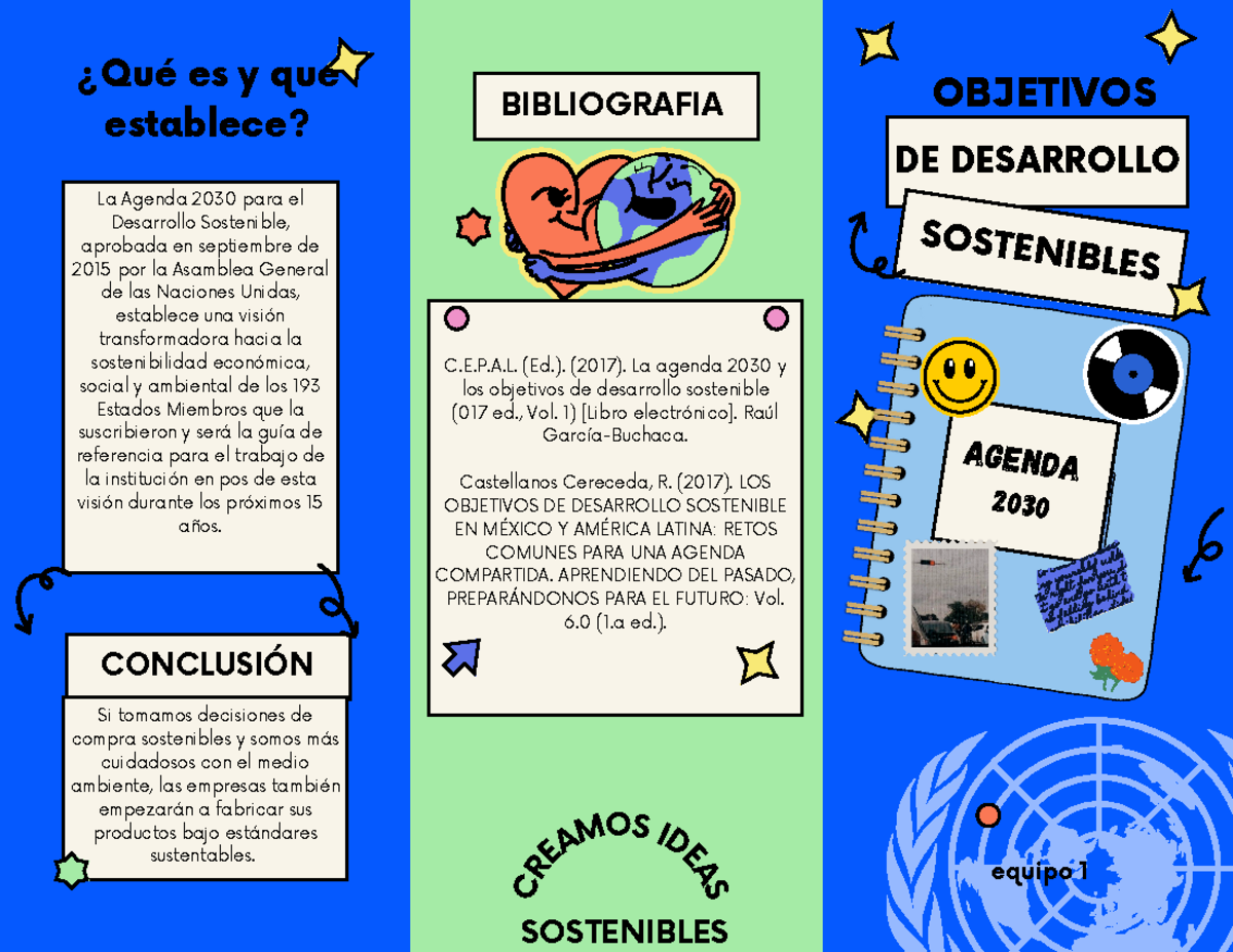 Folleto+agenda+2030 - ...... - DE DESARROLLO SOSTENIBLES CONCLUSIÓN Si ...