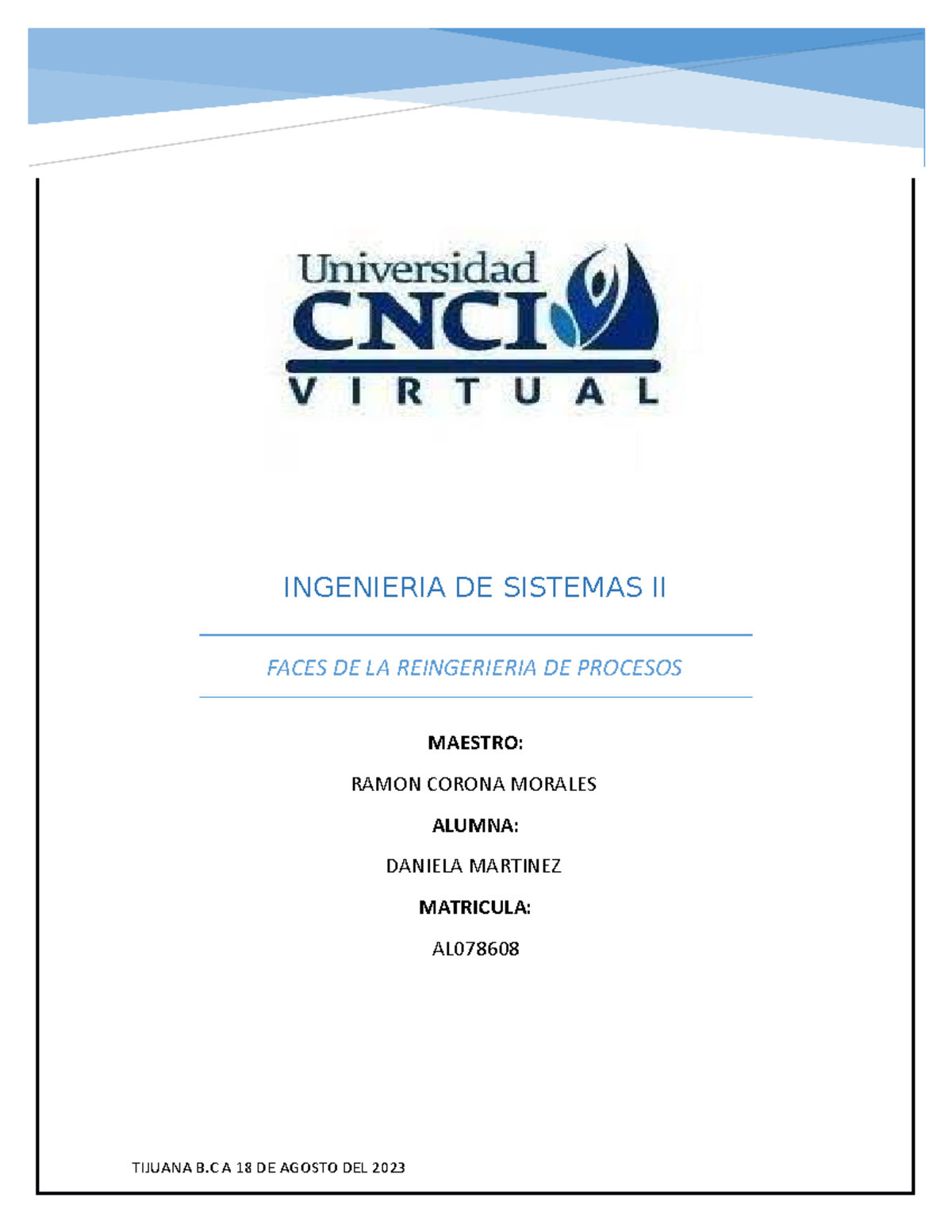 Ingenieria DE Sistemas II ACT 2 - INGENIERIA DE SISTEMAS II FACES DE LA ...