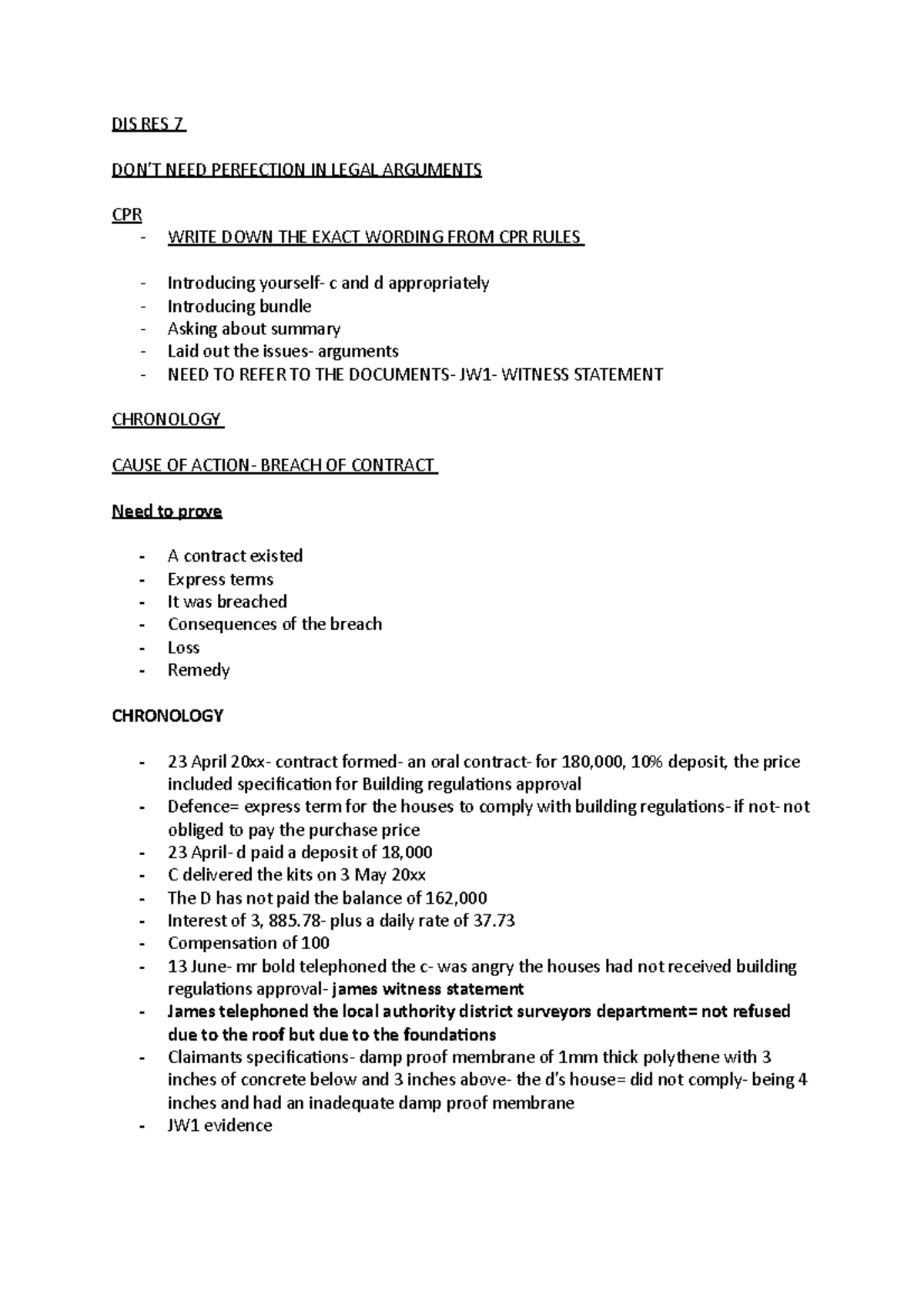 DIS RES 7 workshop notes - DIS RES 7 DON’T NEED PERFECTION IN LEGAL ...