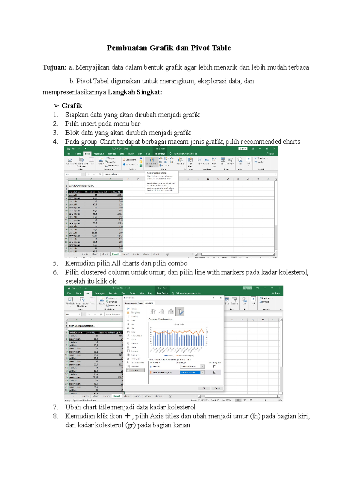 Pembuatan Grafik dan Pivot Table - Pembuatan Grafik dan Pivot Table ...