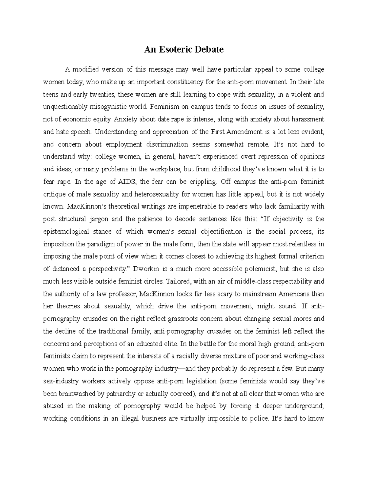 An Esoteric Debate - In their late teens and early twenties, these ...