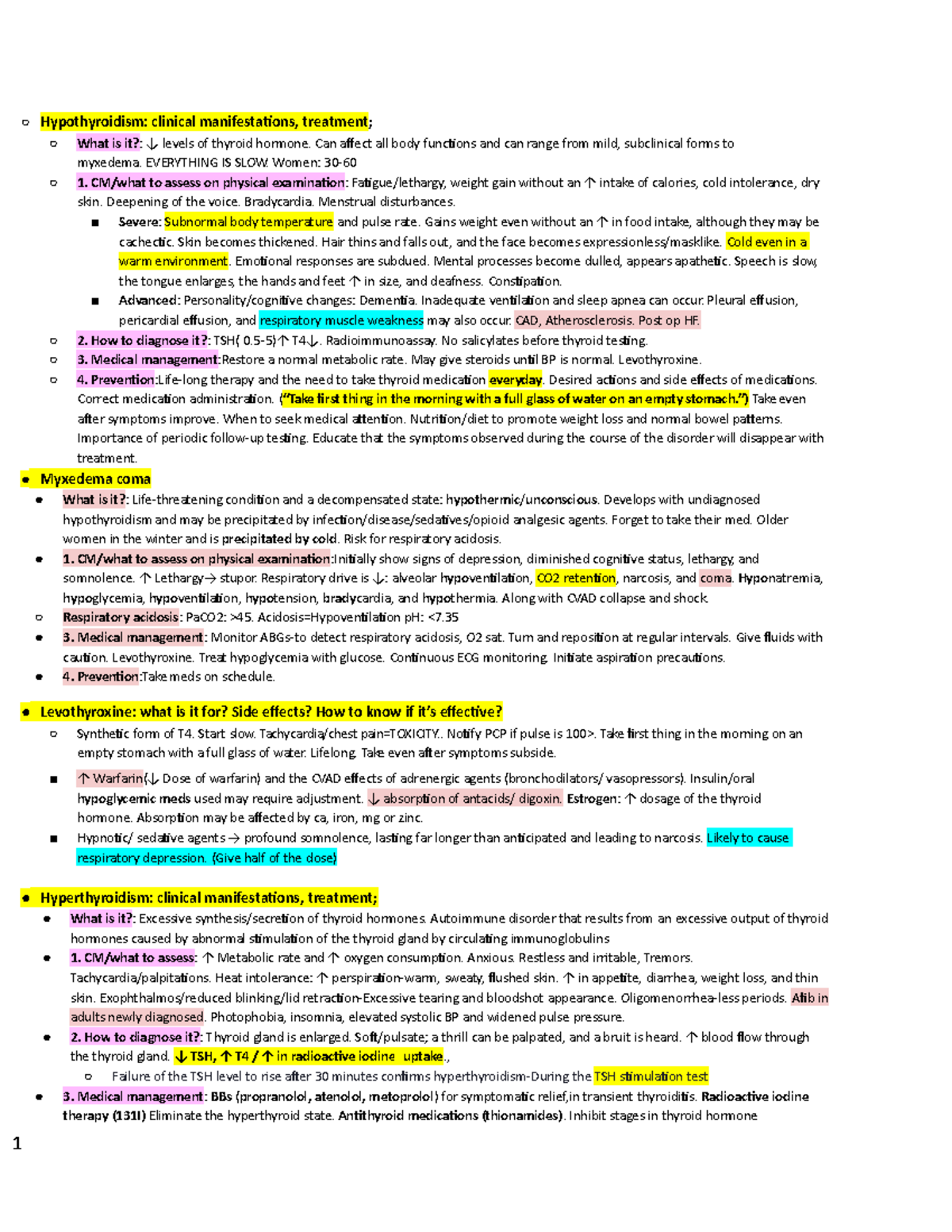 Finalguide - summary and blue print - Hypothyroidism: clinical ...