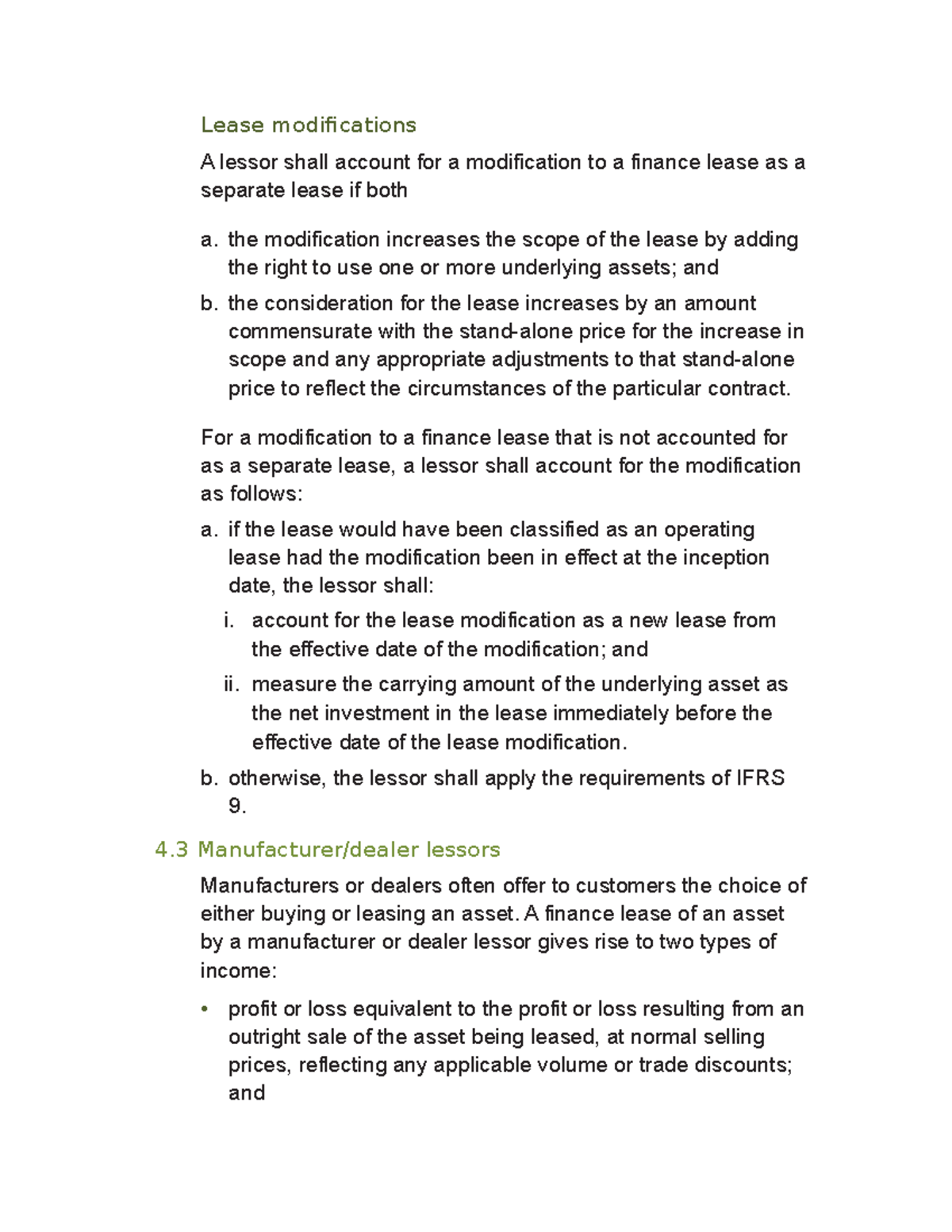 Lease modifications - the modification increases the scope of the lease ...