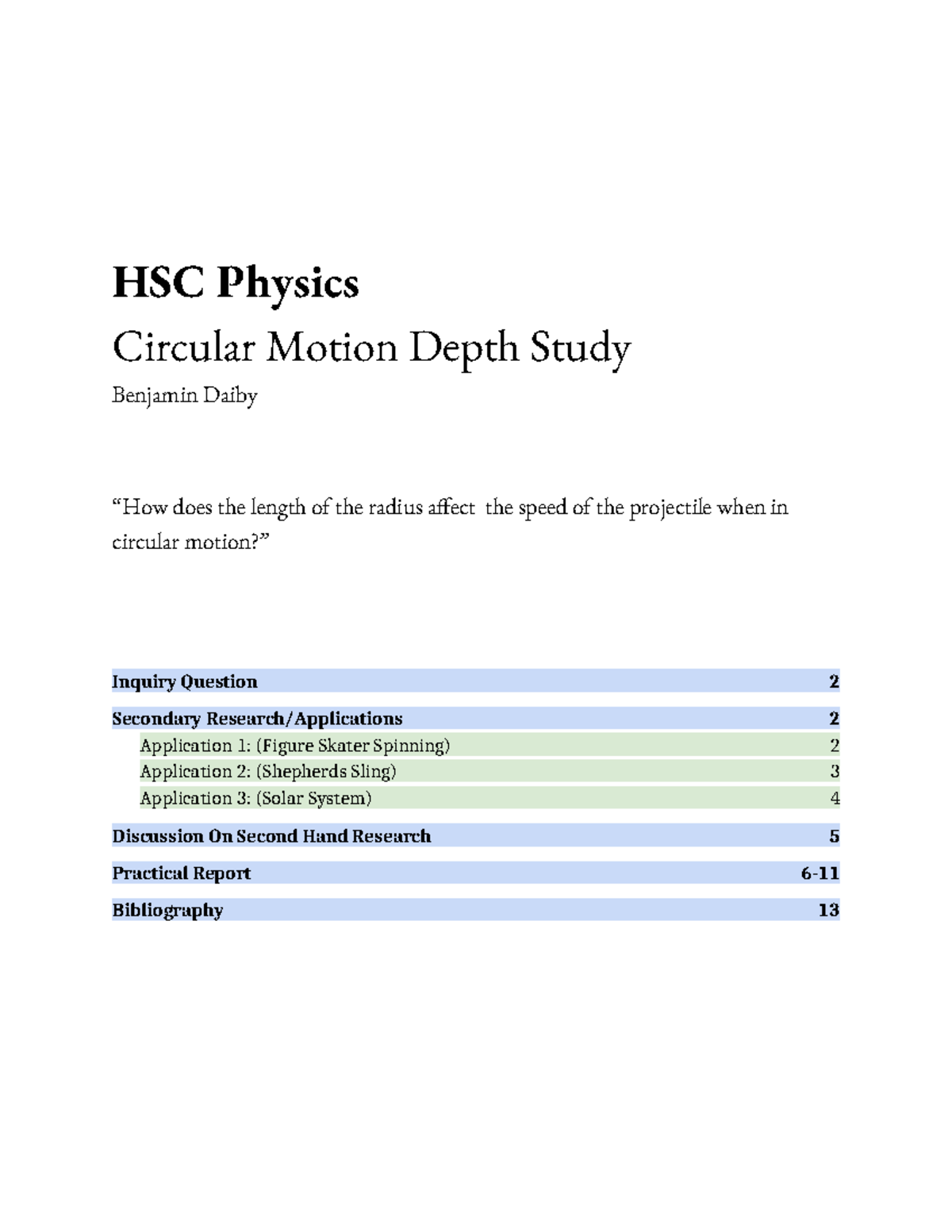 Third final draft phys circular motion - HSC Physics Circular Motion ...