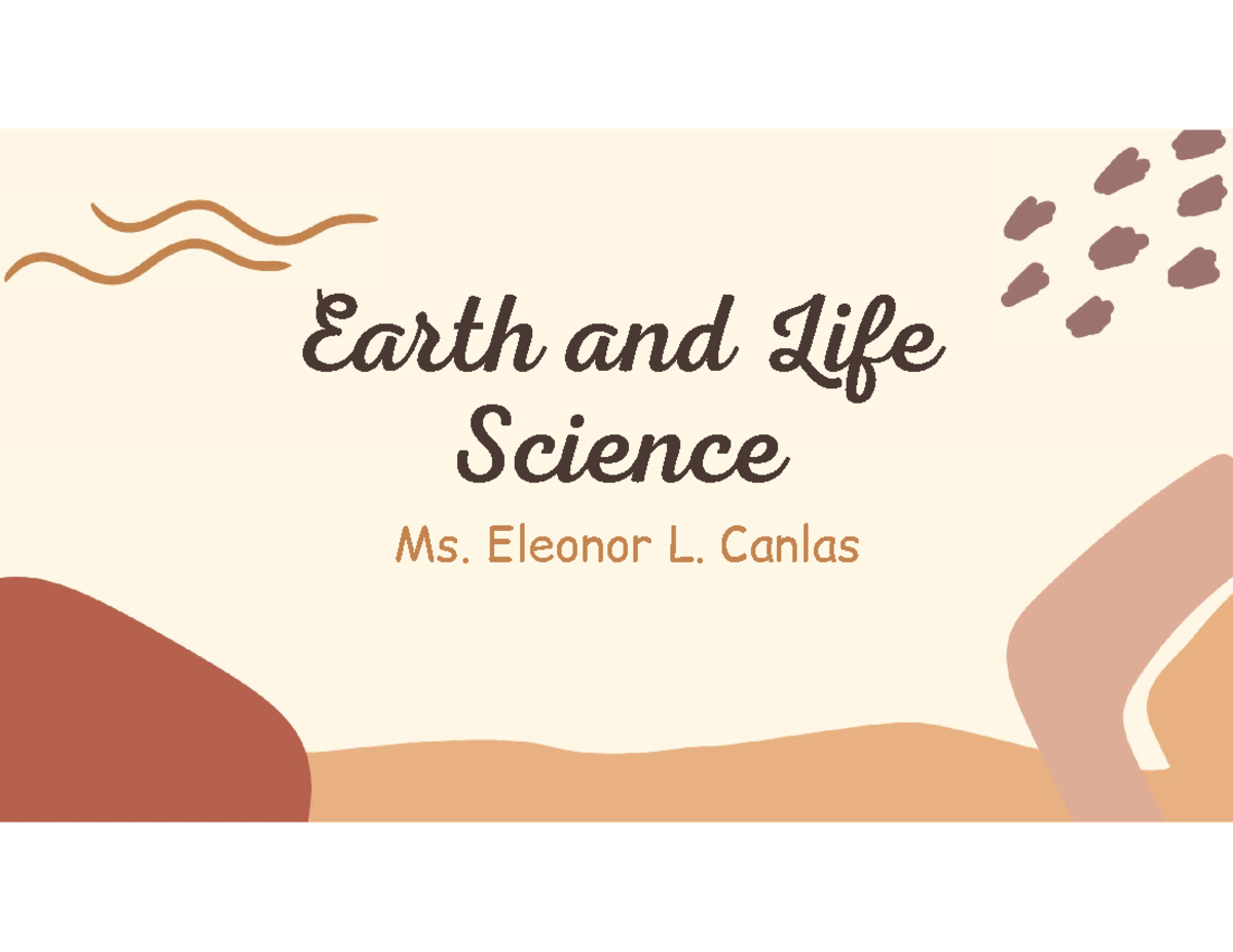 Classic Experiments ON THE Origin OF LIFE Lesson 2 Earth And Life