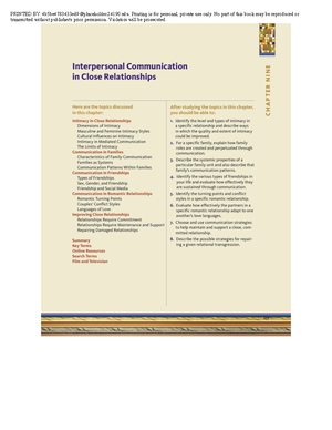 Communication in human interaction: Chapter 11 pdf - COMM 2110 - Studocu