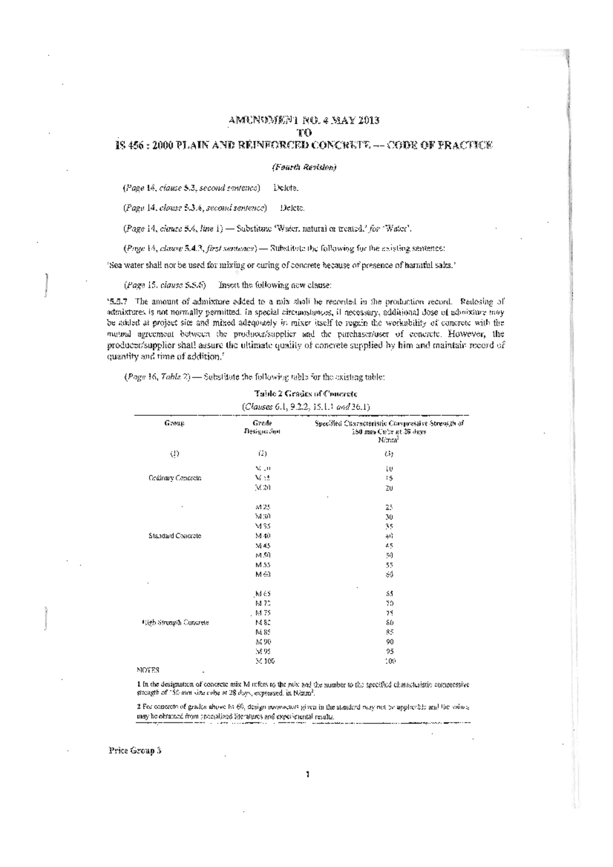 IS 456-2000-Amedment 4 - NOo 4 MAY 2013 TO IS 456 : 2000 PLAIN AND ...