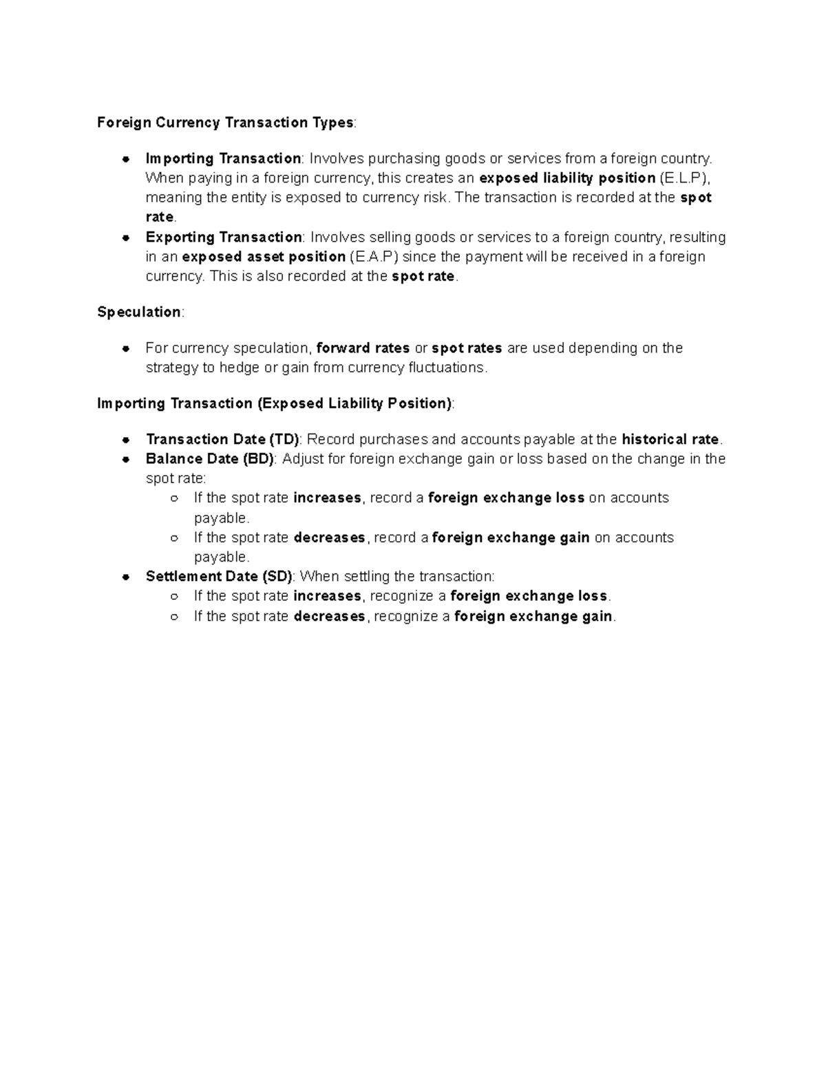 Forex transactions - Foreign Currency Transaction Types: Importing ...