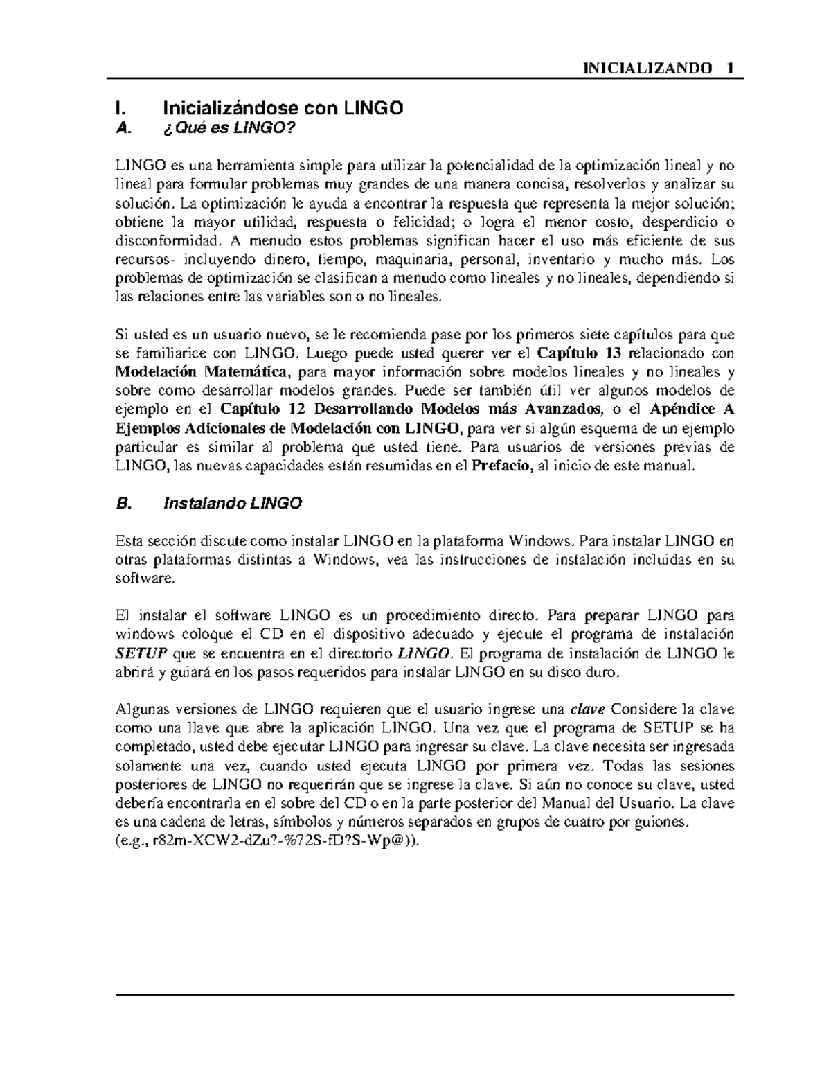 Manual LAB - Introduccion Lingo - INICIALIZANDO 1 I. Inicializándose con LINGO A. ¿Qué es LINGO ...